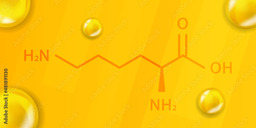 Lysine chemical formula. Lysine 3D Realistic chemical molecular ...