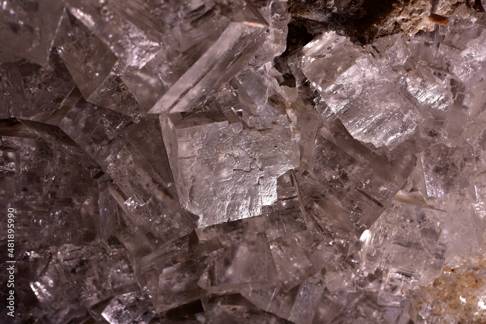 The historic Wieliczka Mine, rock salt crystals in the Krysztalowa Cave ...
