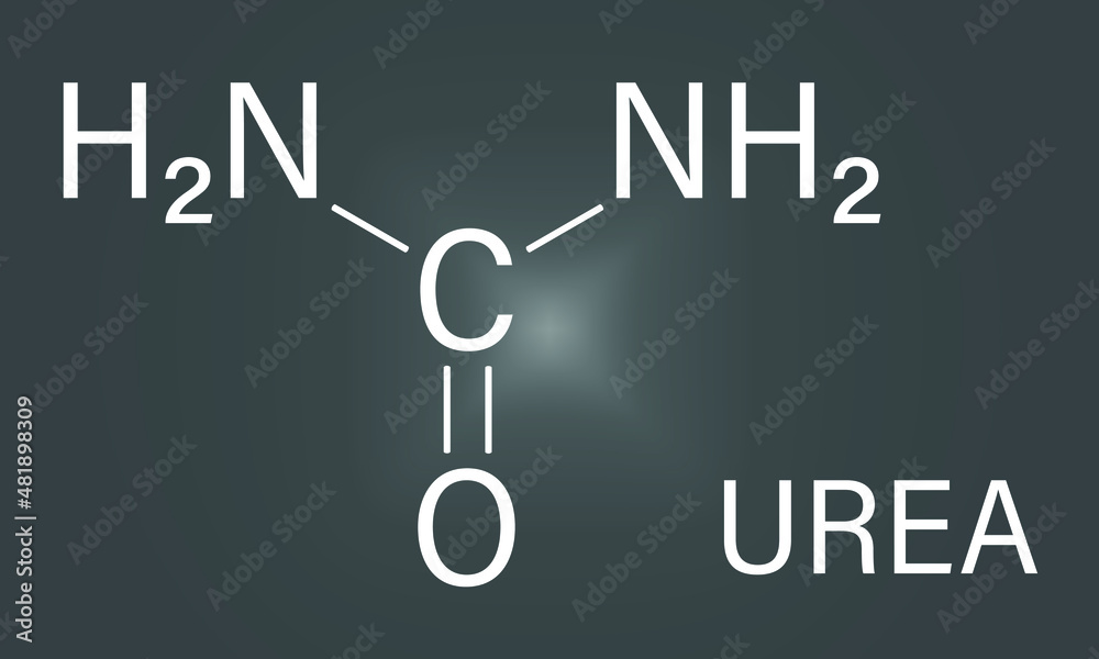 Urea or carbamide molecule. Used in cosmetics, fertilizer; present in ...