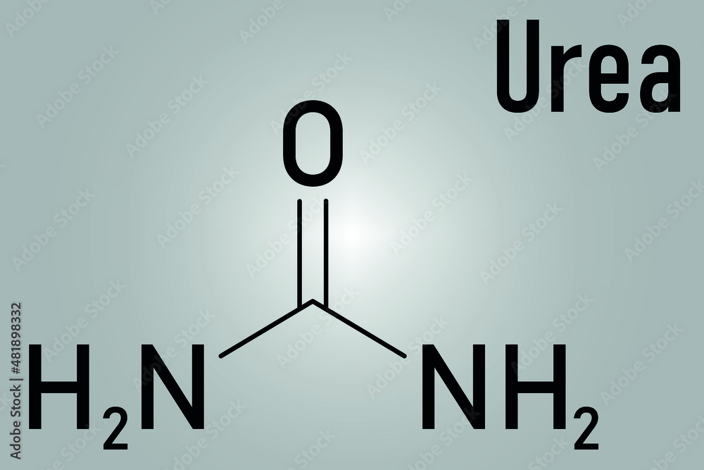 Urea or carbamide molecule. Used in cosmetics, fertilizer; present in ...
