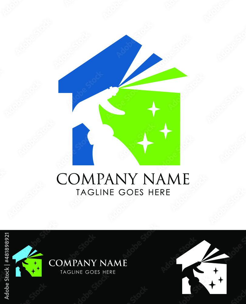 House Cleaning Logo Sign Stock Vector | Adobe Stock