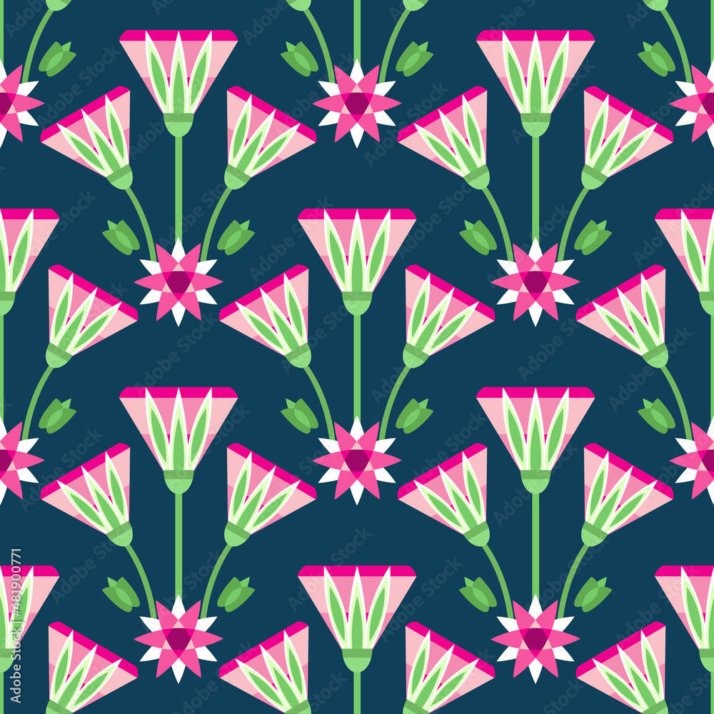 Seamless pattern vector illustration of the Egyptian ancient ornament ...