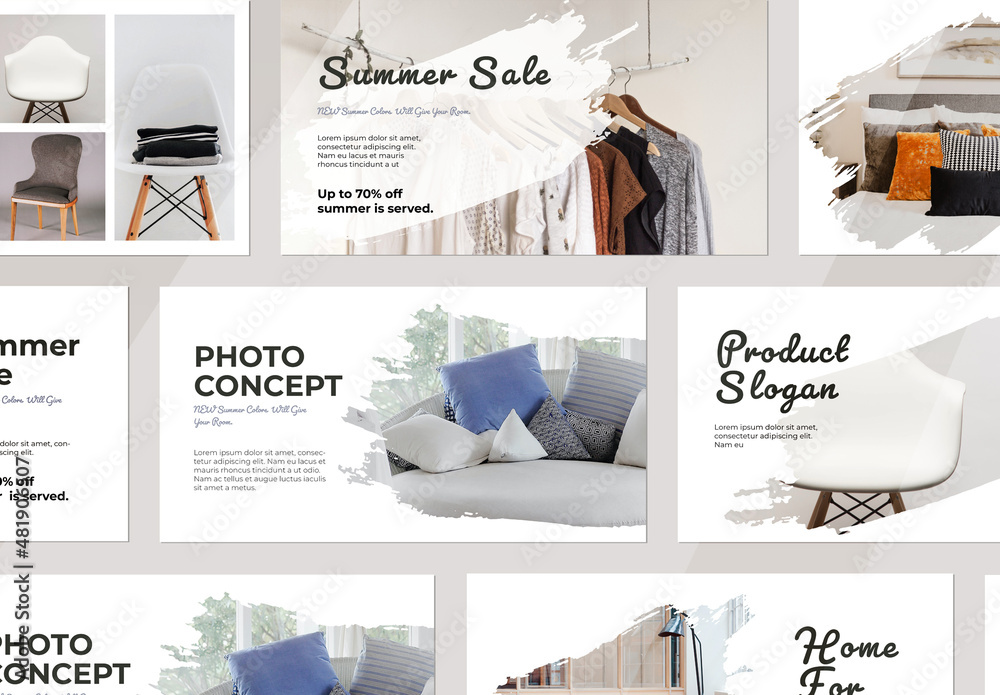 Social Media Posting Set Layout Stock Template | Adobe Stock