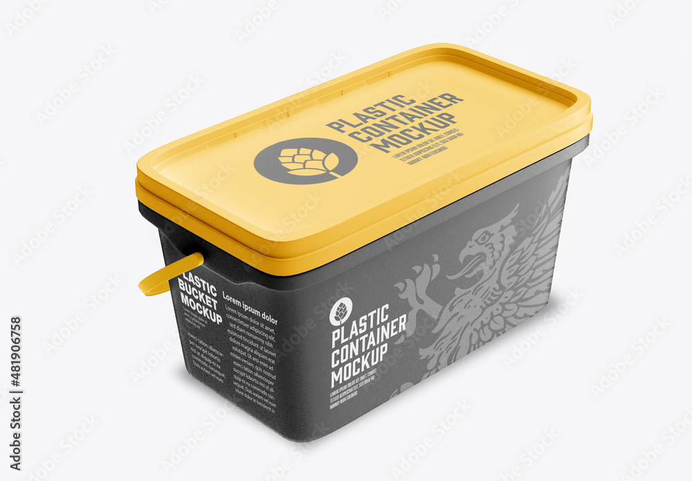 Plastic Container Mockup Stock Template | Adobe Stock