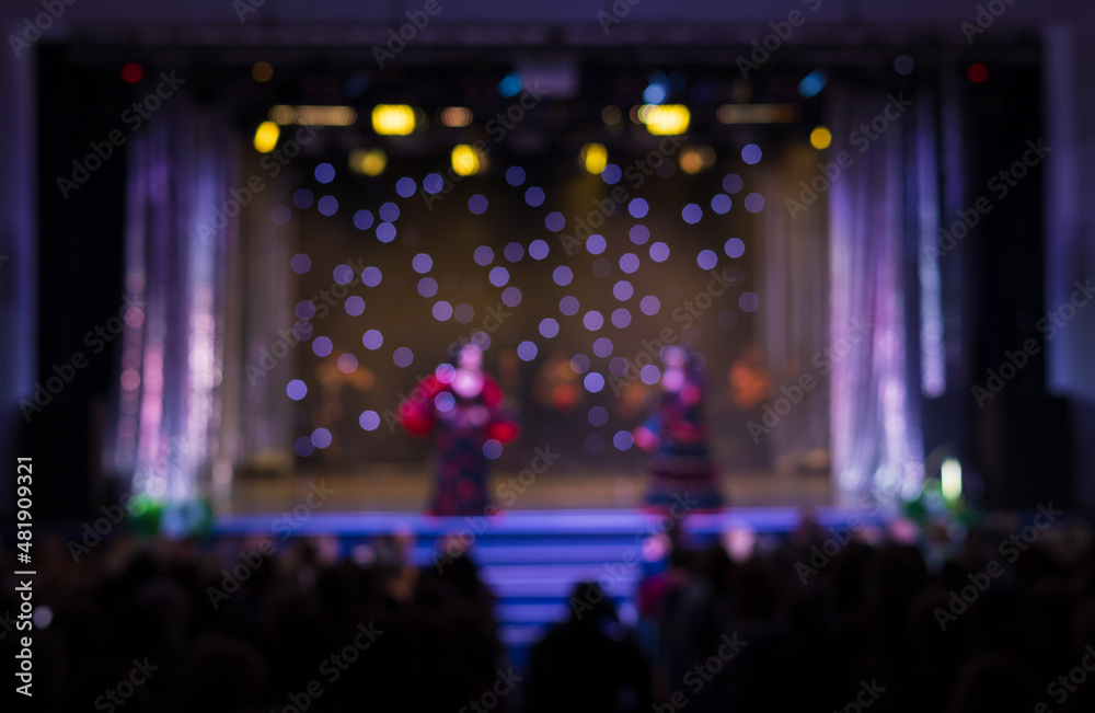Texture blur and defocus, background for design. Stage light at a ...