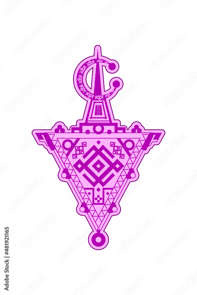 Tazerzit Vector Illustration. The Symbol of Moroccan Berber Jewelry ...
