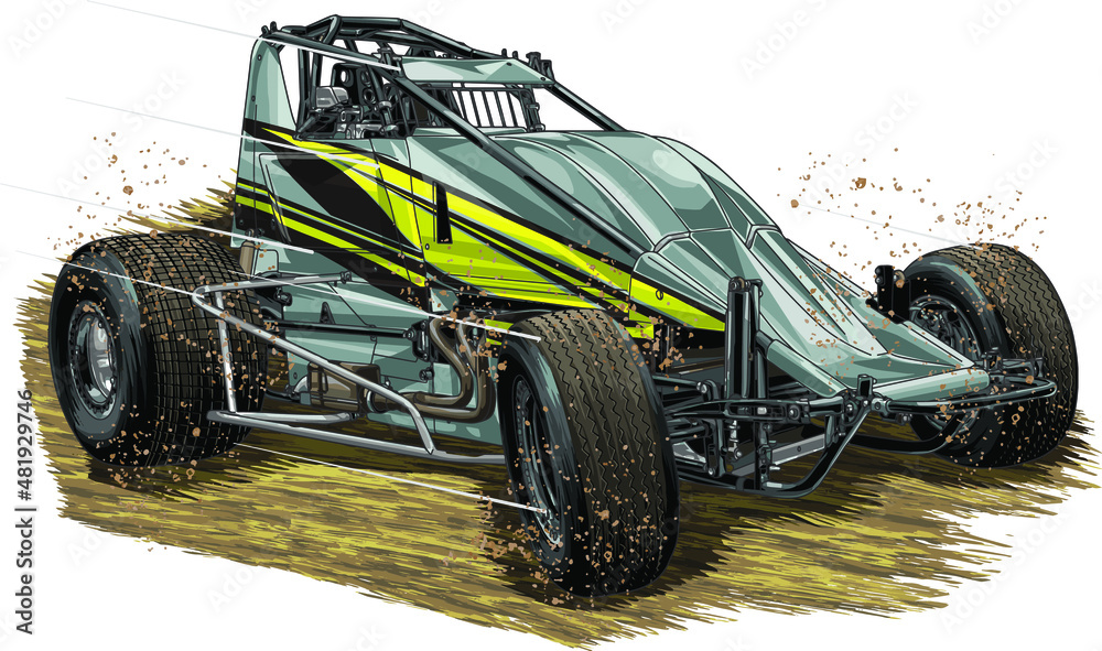 mud dirt racing isolated on white background for poster, t-shirt print ...