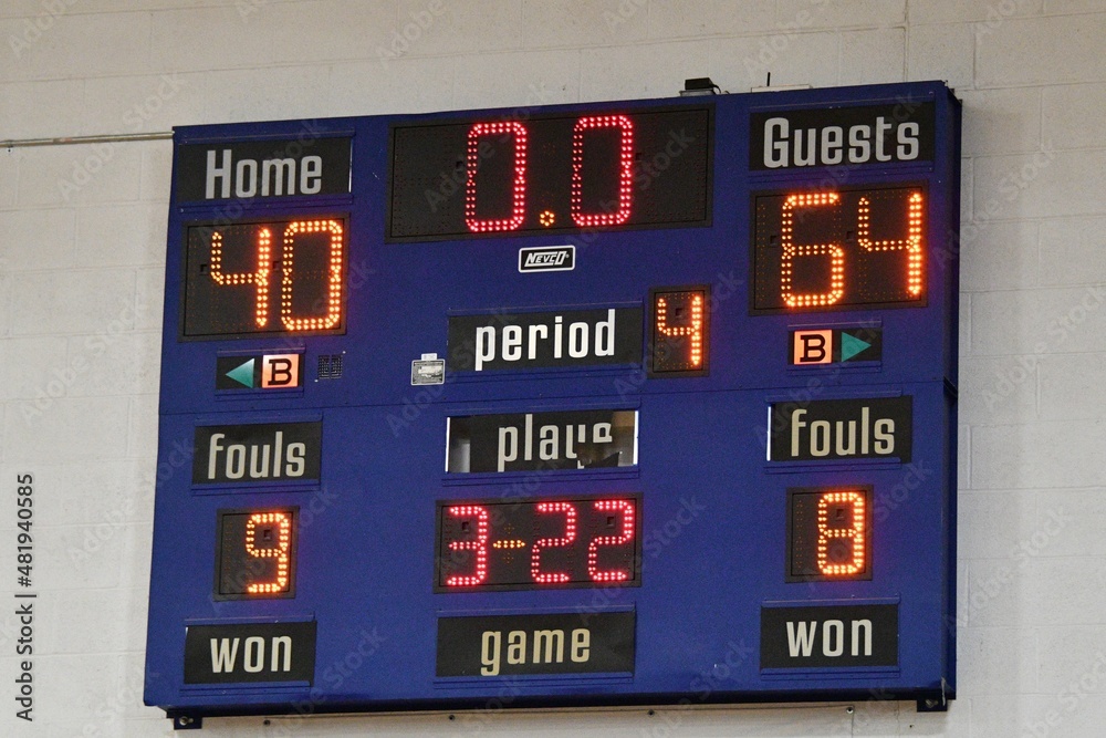 Basketball Scoreboard Stock Photo | Adobe Stock