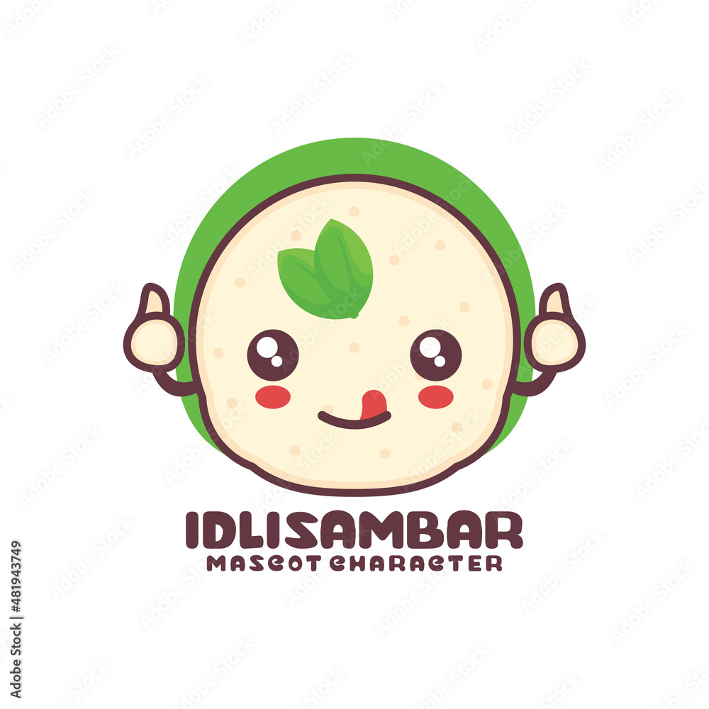 vector idli sambar mascot cartoon, traditional indian food illustration ...