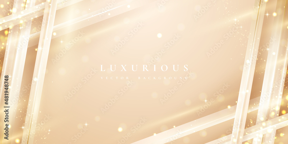 Luxurious Abstract golden background with shiny gold lines and empty ...