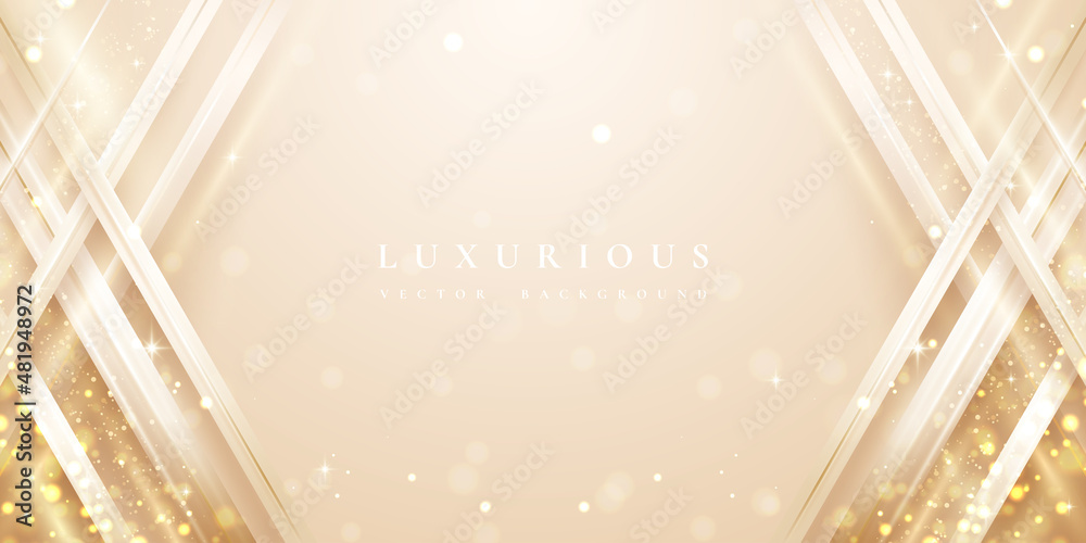 Luxurious Abstract golden background with shiny gold lines and empty ...