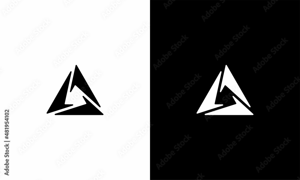 Initial Letter A Triangle Lettermark Logo Vector Design Stock Vector ...