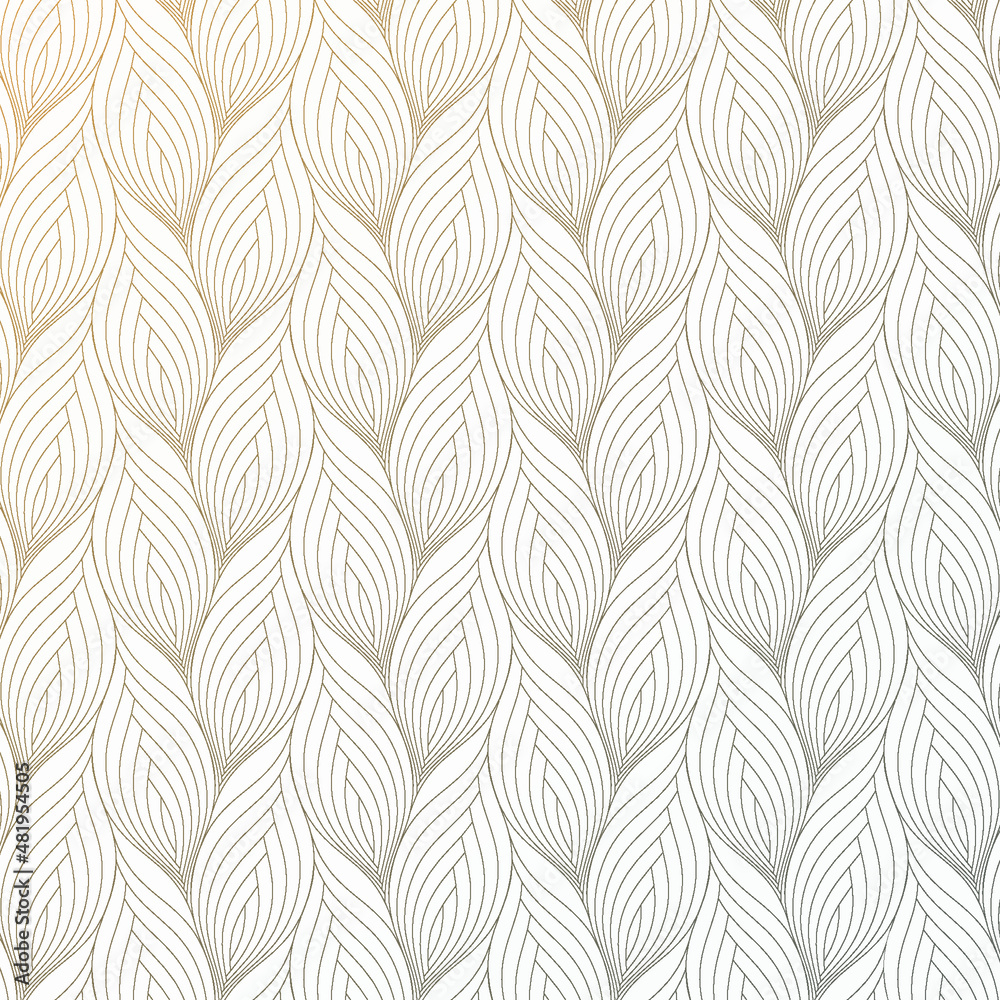 Flower petal or leaves geometric pattern vector background. Repeating ...