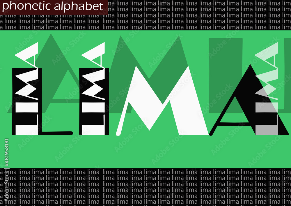 L (lima) wallpaper background phonetic alphabet design for decoration ...