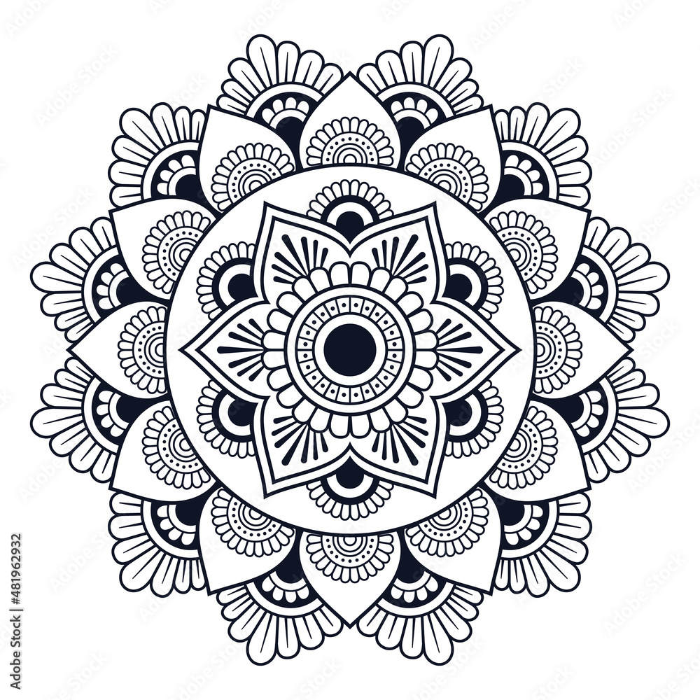 Relevant Vector mandala art with hand drawn ethnic pattern design Stock ...