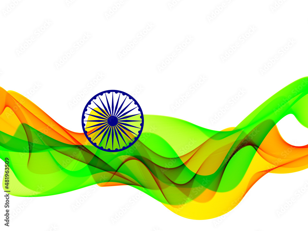 Abstract tricolor indian flag design background Stock Vector | Adobe Stock