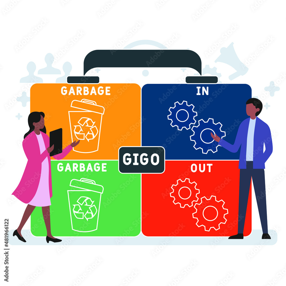 GIGO - Garbage In Garbage Out acronym. business concept background ...