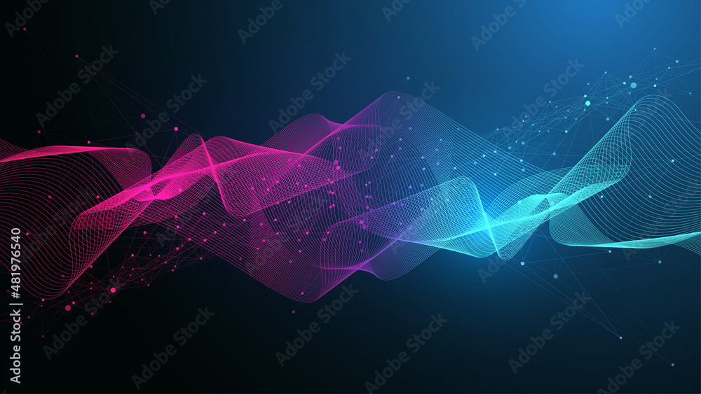 Quantum computer technology banner design template concept. Deep ...