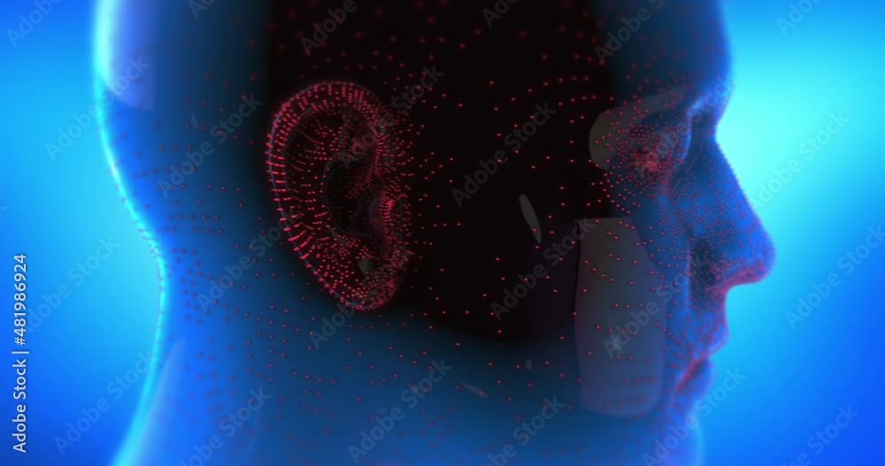 Vidéo Stock Artificial Intelligence Face Analyzer Scanner. Facial ...