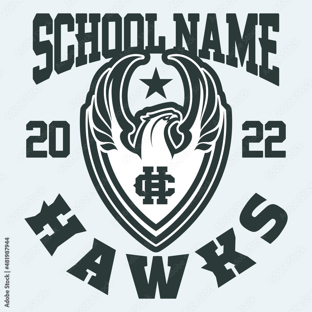 Hawk mascot logo design vector with modern illustration concept style ...