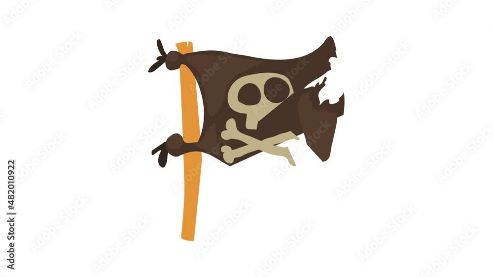 Jolly Roger icon animation best cartoon object on white background ...