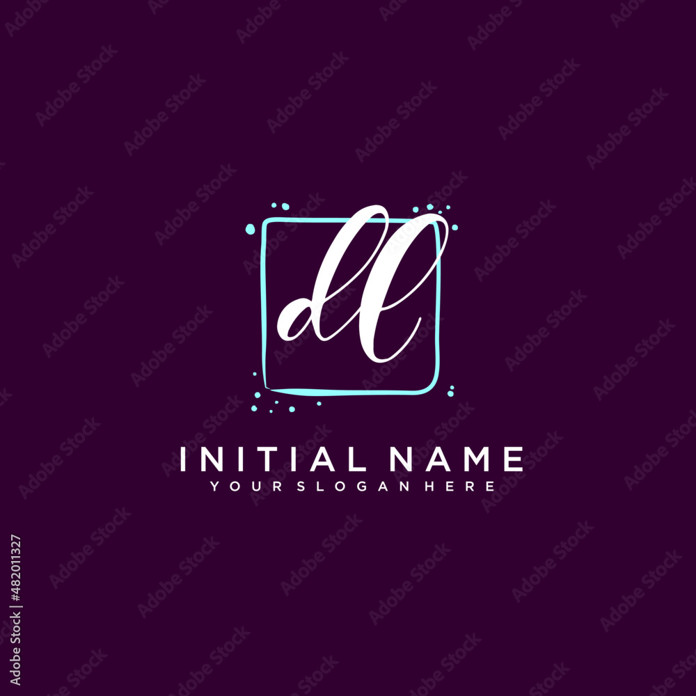 DL monogram logo template vector Stock Vector | Adobe Stock