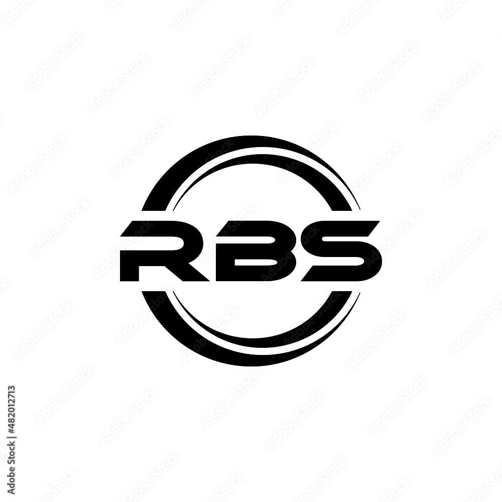 RBS letter logo design with white background in illustrator, vector ...