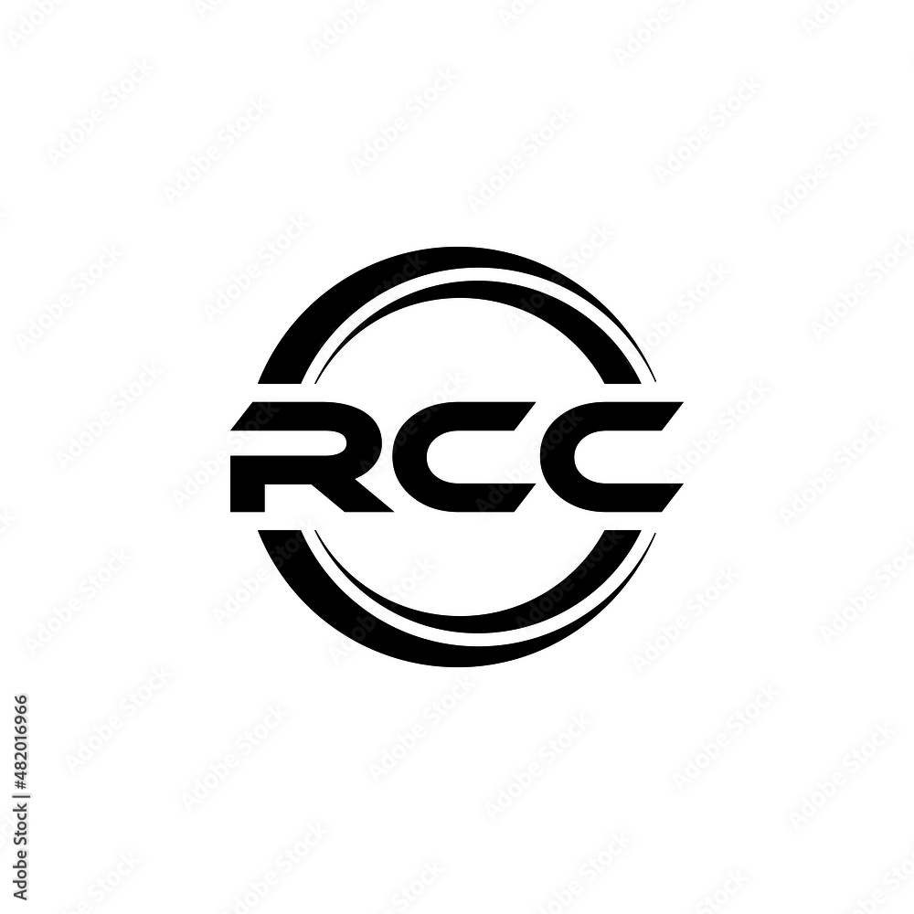 RCC letter logo design with white background in illustrator, vector ...