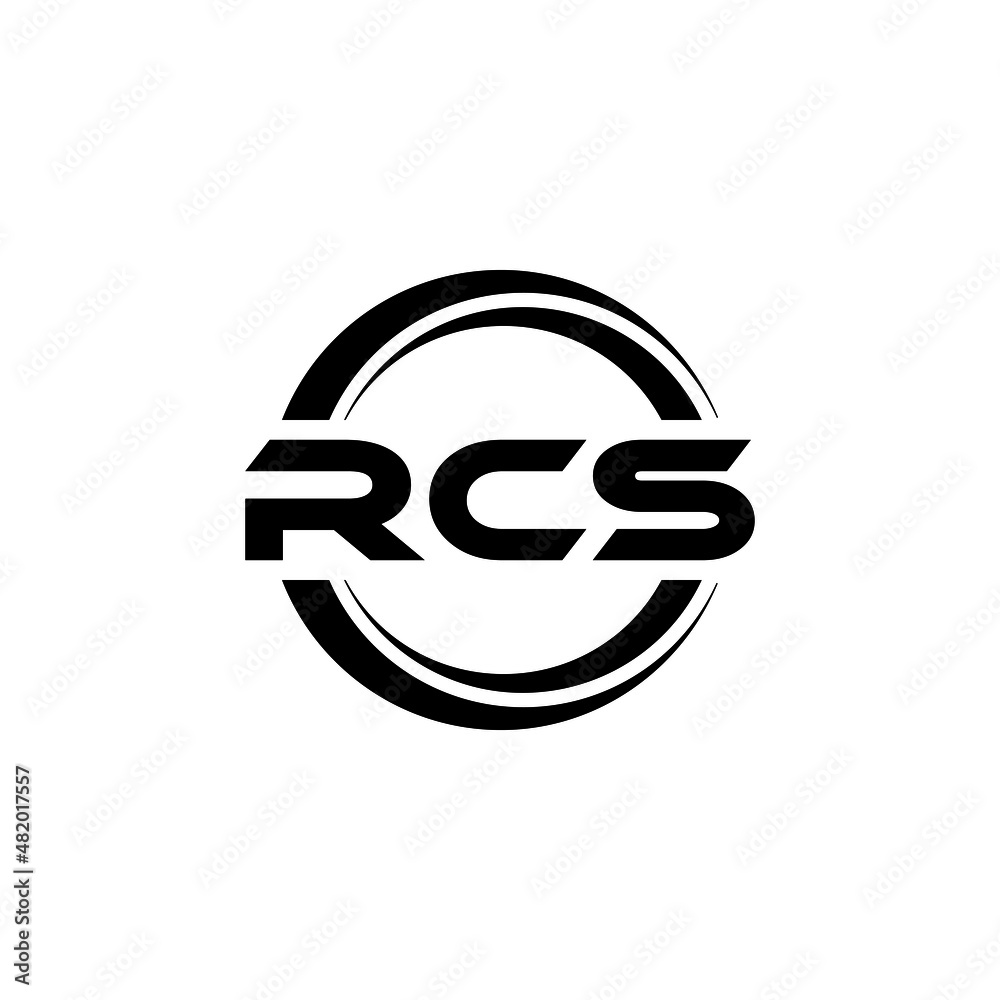 RCS letter logo design with white background in illustrator, vector ...