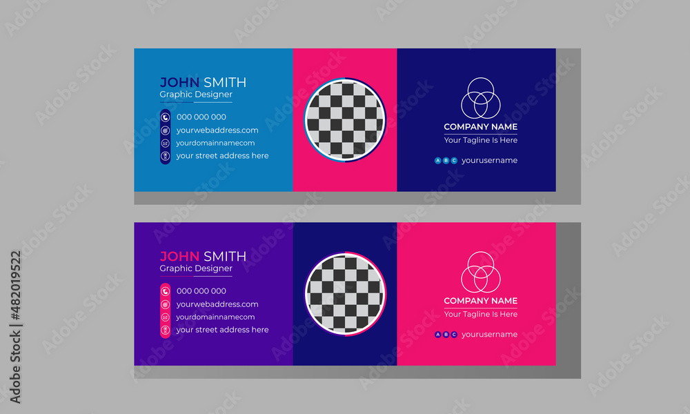 Corporate, Modern & Professional Email Signature. Flat multipurpose ...