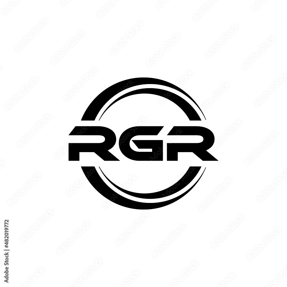 RGR letter logo design with white background in illustrator, vector ...