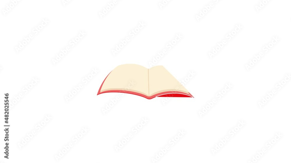 Blank opened book icon animation best cartoon object on white ...