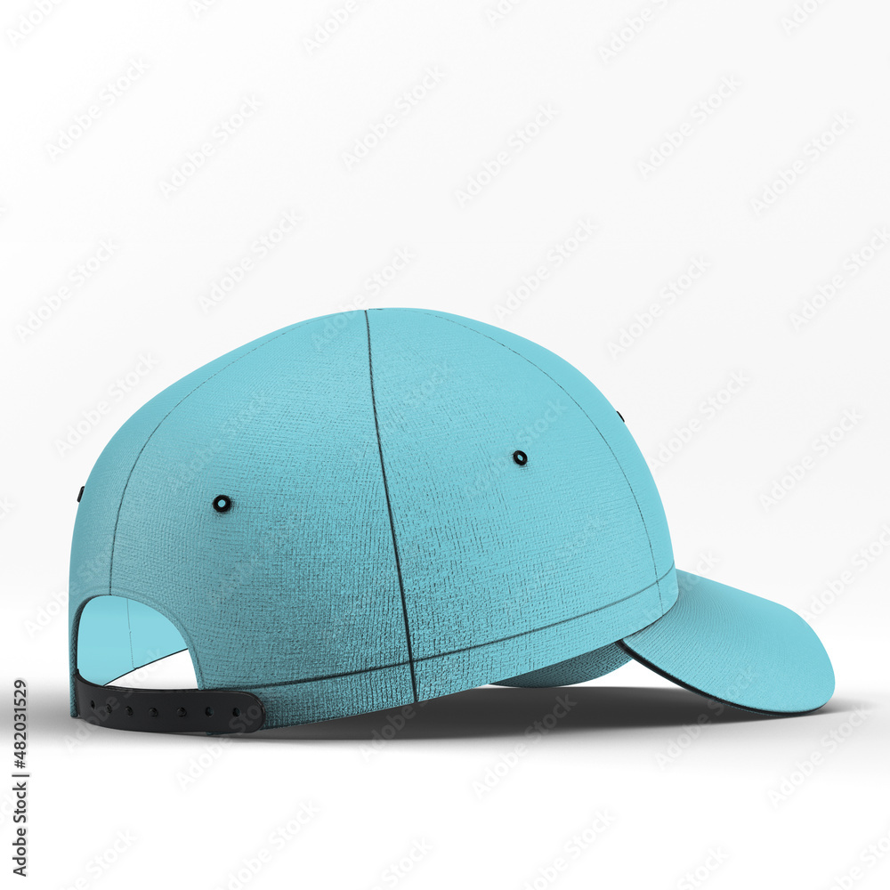 A modern Side Half View Creative Basketball Hat Mockup In Tanager ...