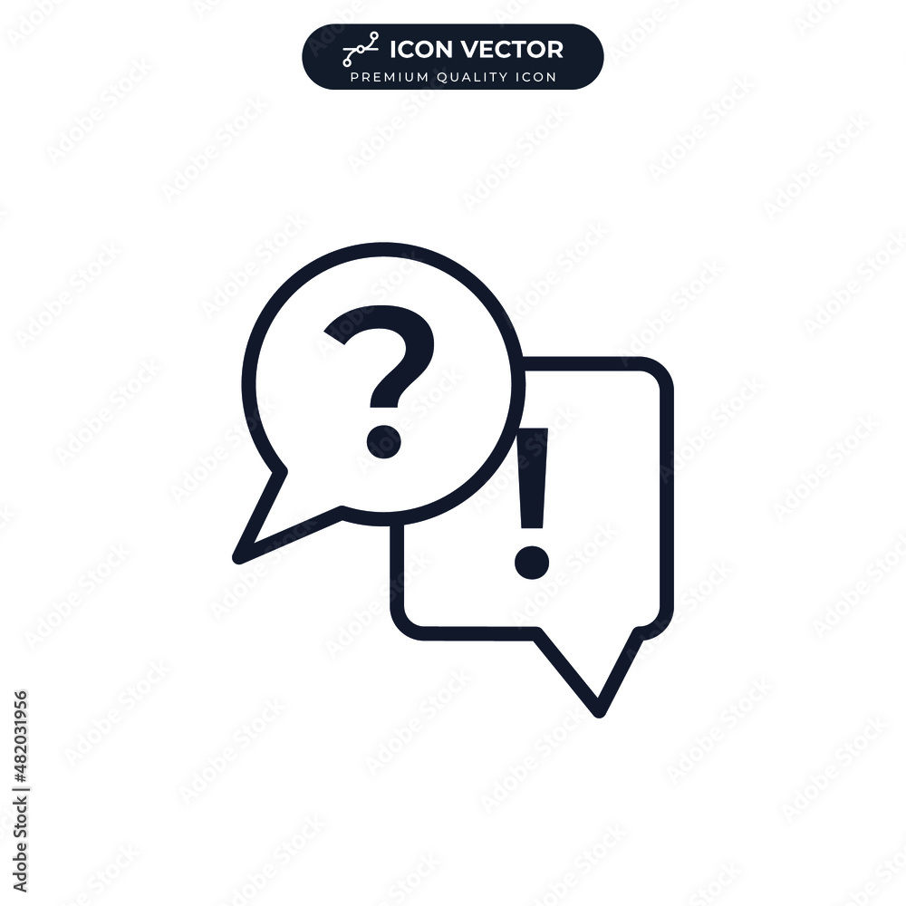 Interview icon symbol template for graphic and web design collection ...