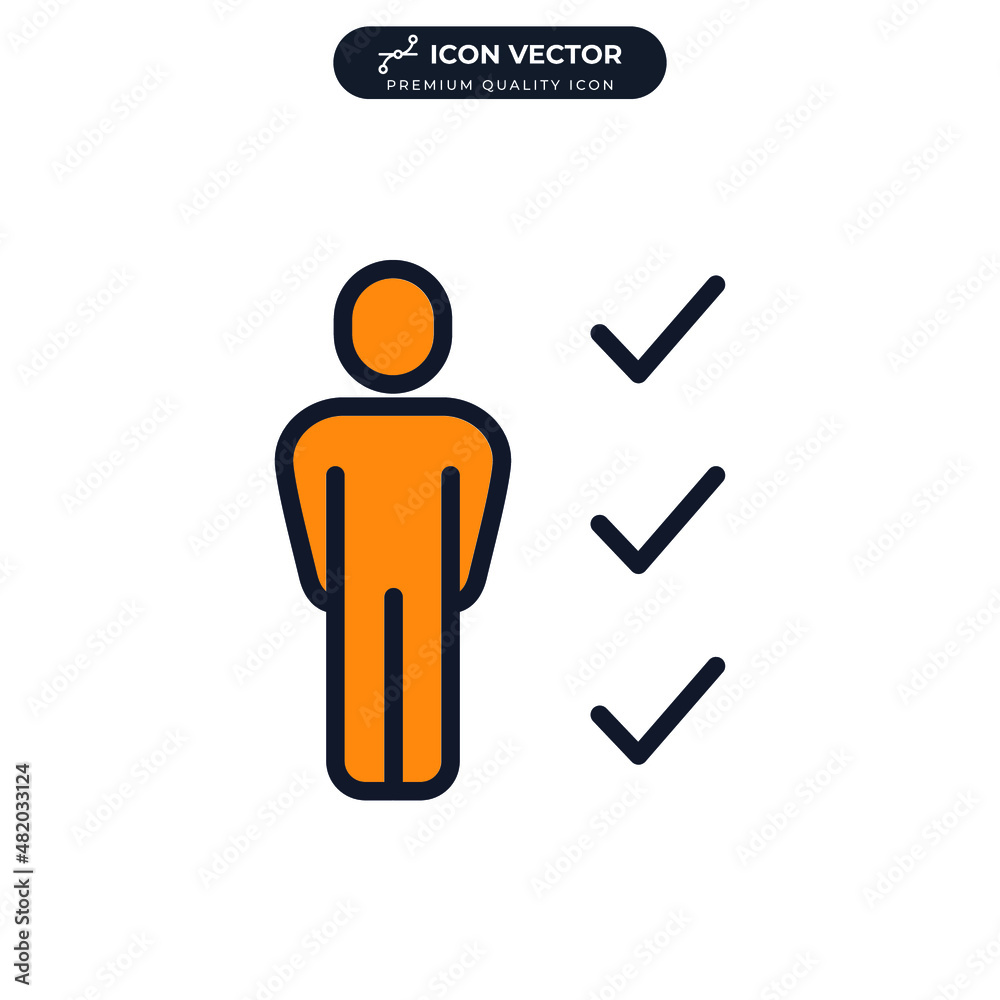 Candidate icon symbol template for graphic and web design collection ...