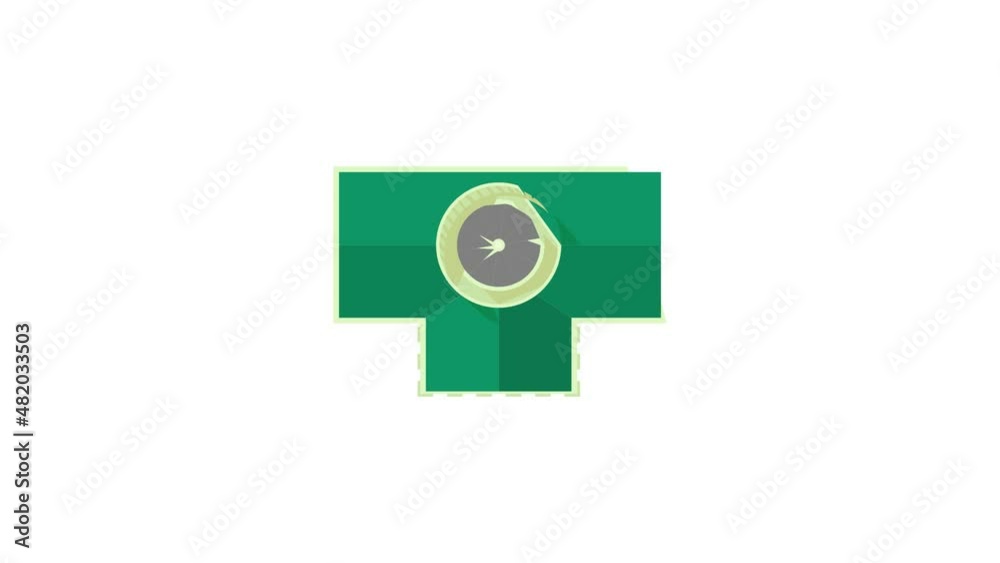 Building with the dome top view icon animation best cartoon object on ...
