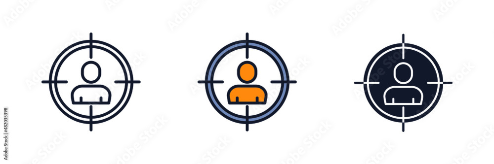 Recruitment icon symbol template for graphic and web design collection ...