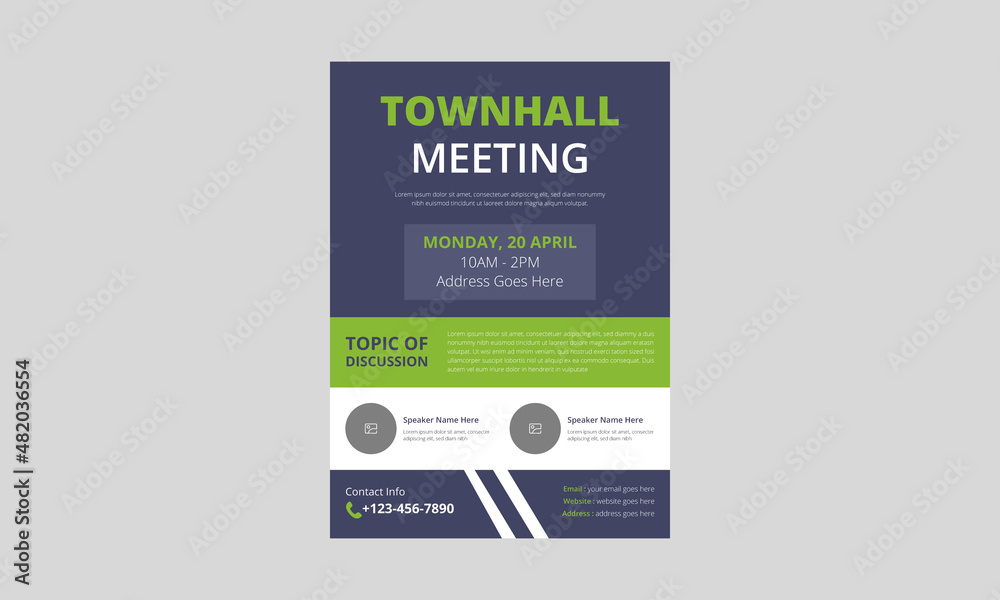 Town hall meeting flyer template design. Town hall meeting flyer ...