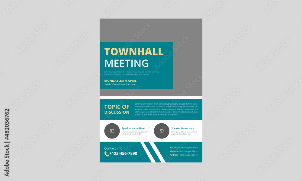 Town hall meeting flyer template design. Town hall meeting flyer ...