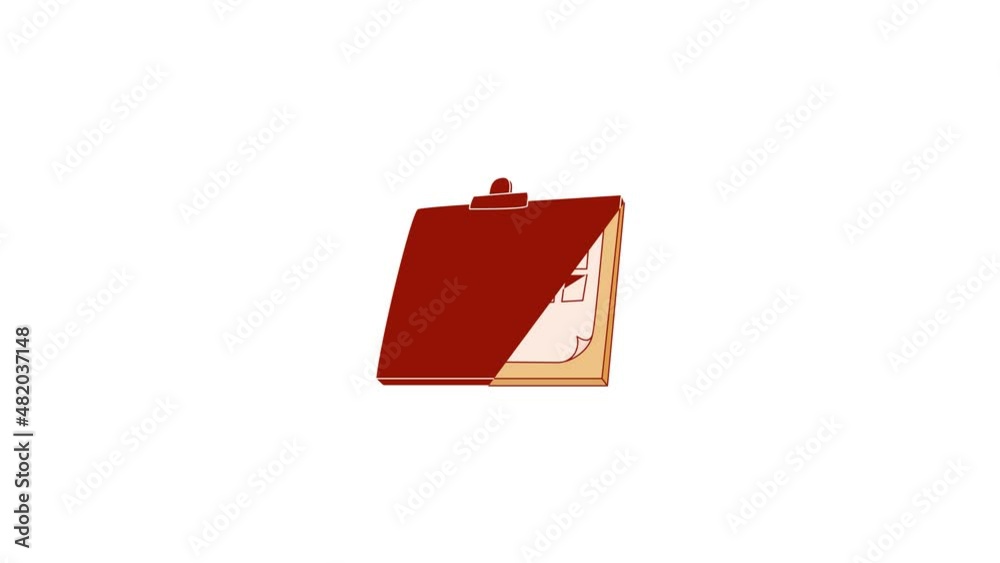 Tablet folder icon animation best cartoon object on white background ...