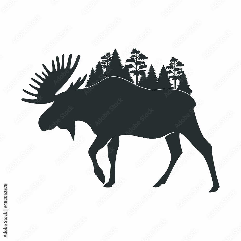 Elk. Vector drawing Stock Vector | Adobe Stock