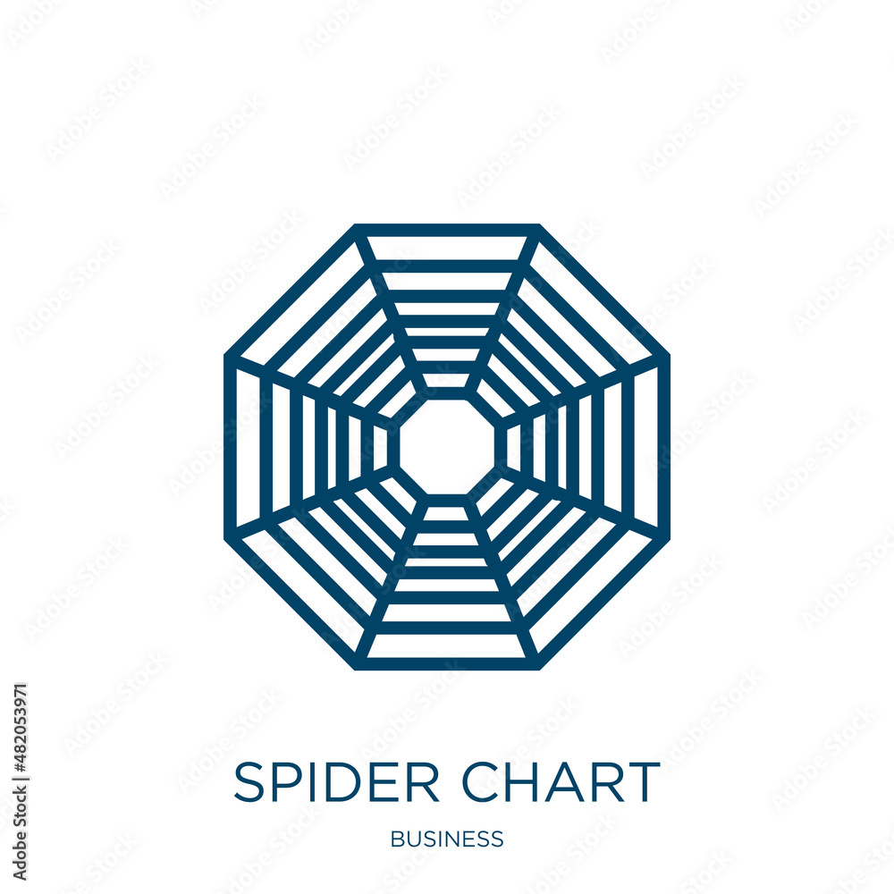 spider chart icon from business collection. Thin linear spider chart ...