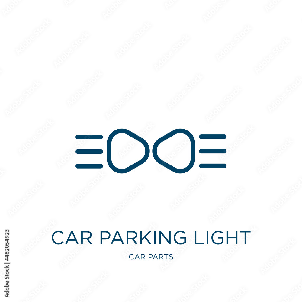 Vecteur Stock car parking light icon from car parts collection. Thin ...