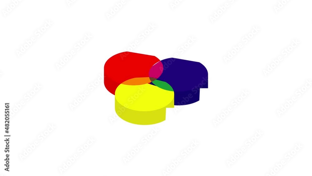 RGB color profile icon animation best cartoon object on white ...