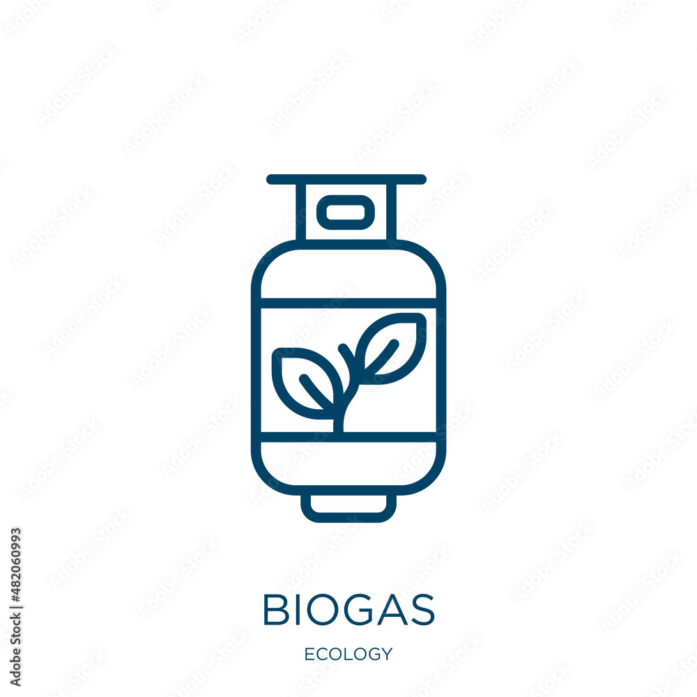 Vetor de biogas icon from ecology collection. Thin linear biogas ...