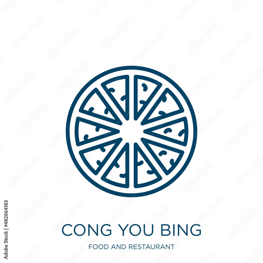 cong you bing icon from food and restaurant collection. Thin linear ...