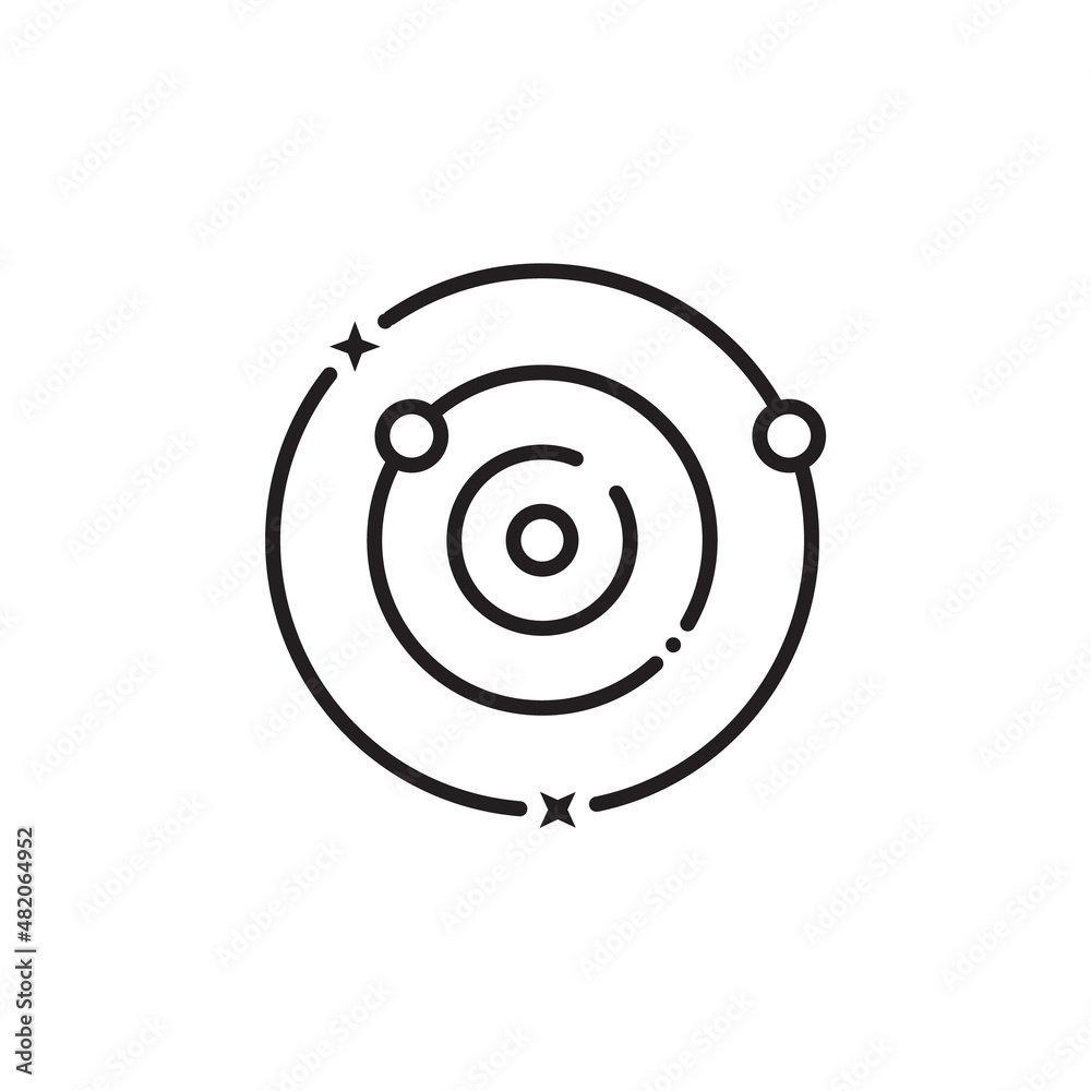 Solar system icon vector. Orbit icon. Trendy Orbit logo concept on ...