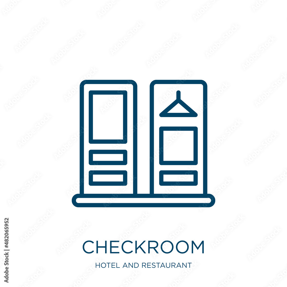 checkroom icon from hotel and restaurant collection. Thin linear ...