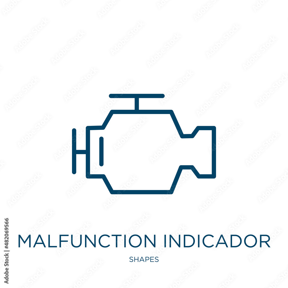 malfunction indicador icon from shapes collection. Thin linear ...