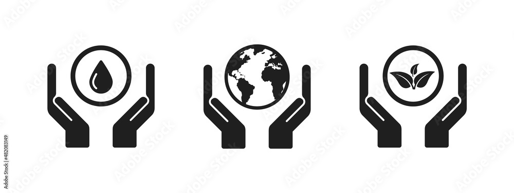 Ecology icon set. Save planet. Ecology icon for represent saving the ...